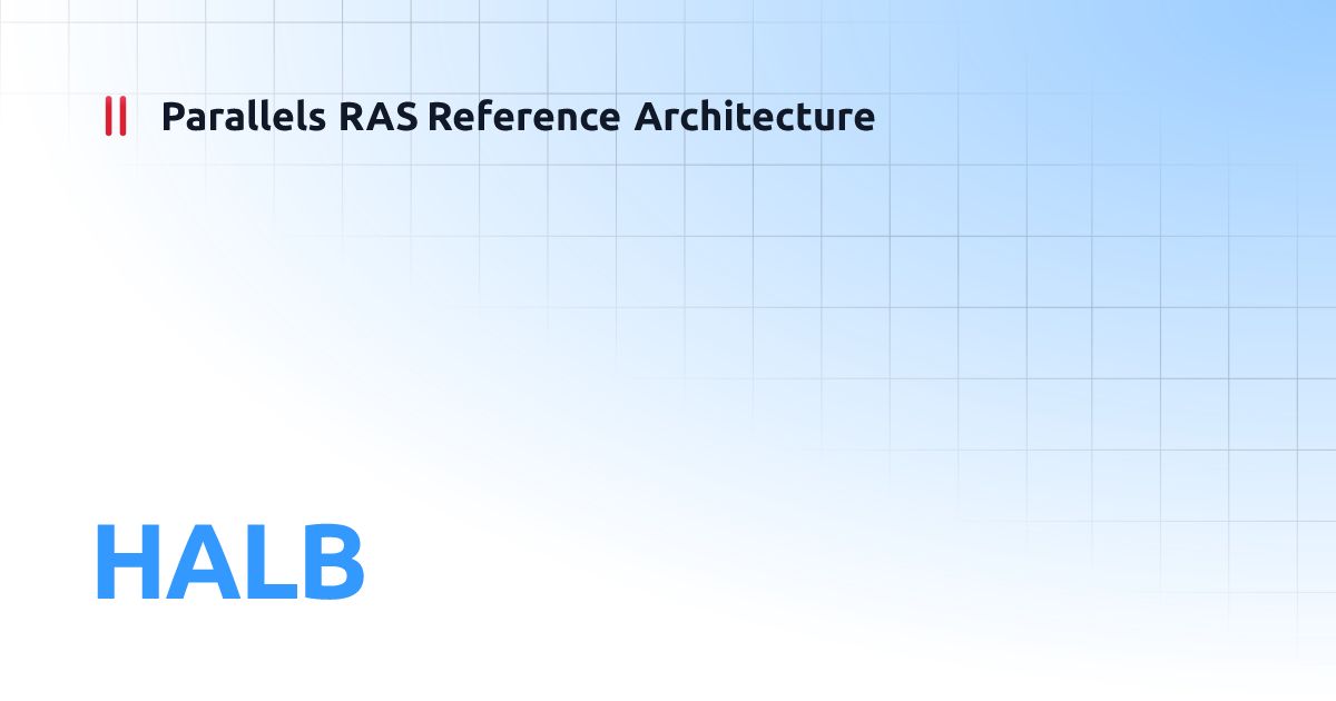 HALB | Parallels RAS Reference Architecture